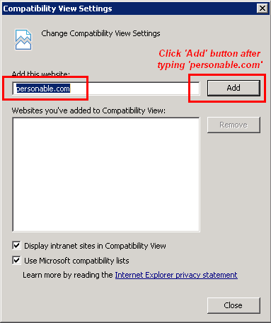 Personable | Login Loginproblems